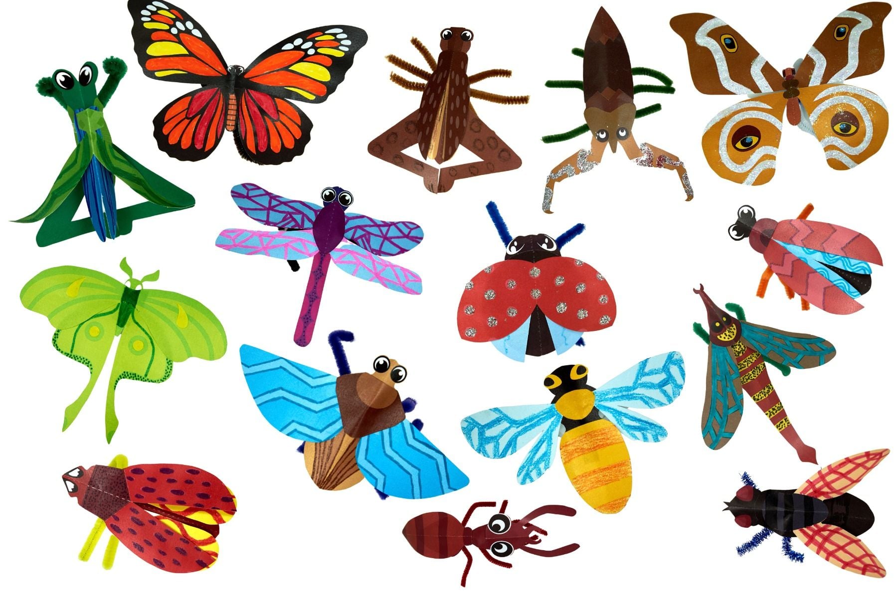 Beautiful Bugs Craft Paper