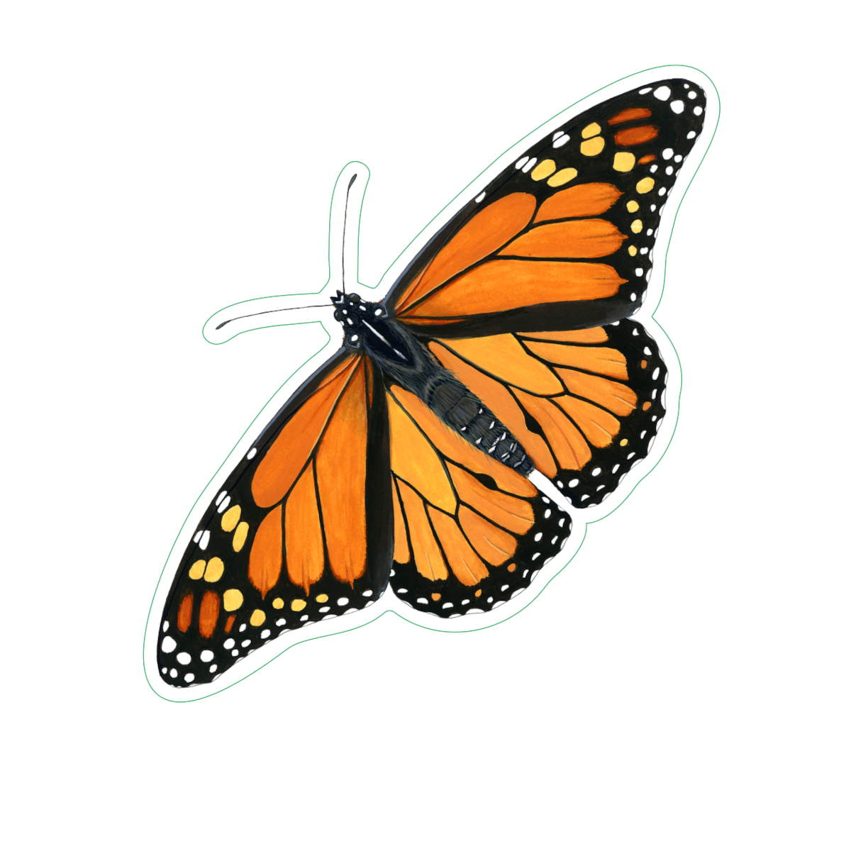 Monarch Butterfly Sticker Pack (10 Stickers)