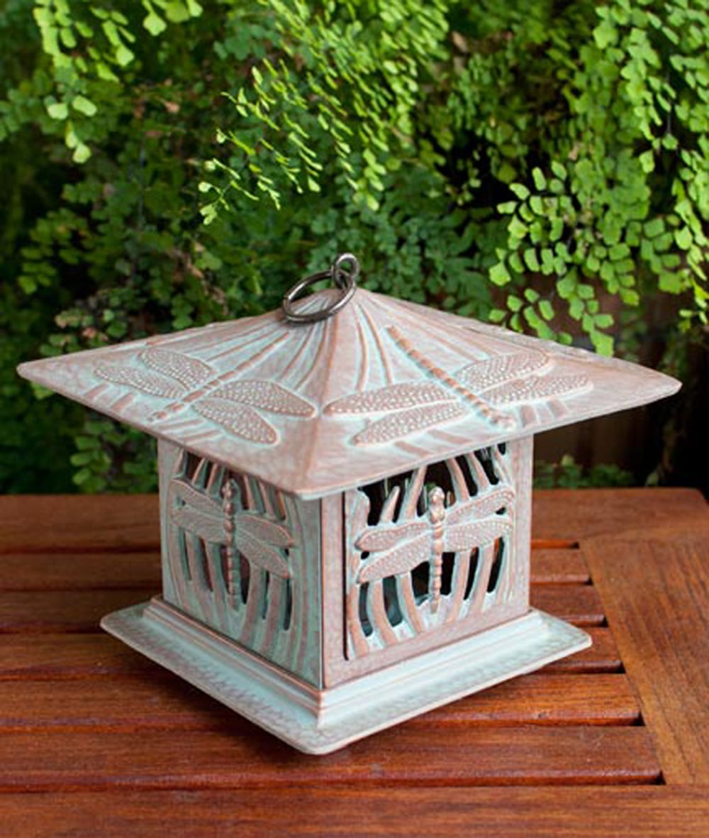 Dragonfly Tea Lantern (Copper Verdi)