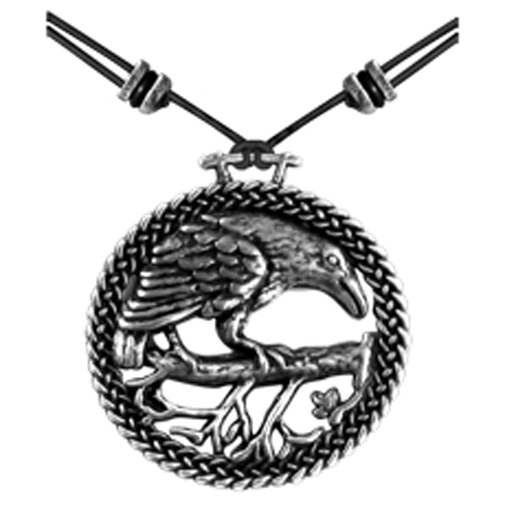 Pewter Raven Necklace